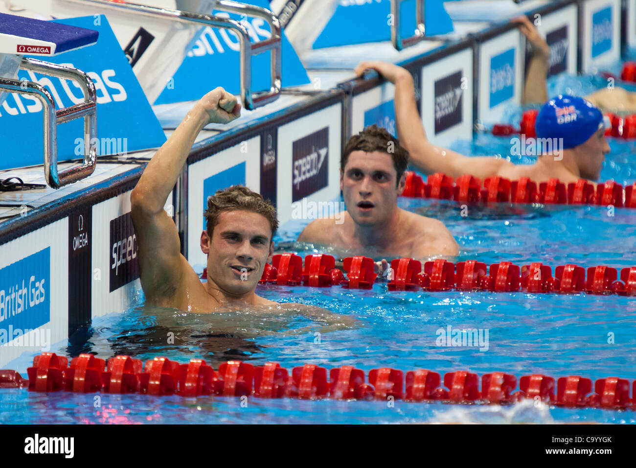 Daniel Fogg celebrating and David Davies behind after finishing 1 & 2 ...