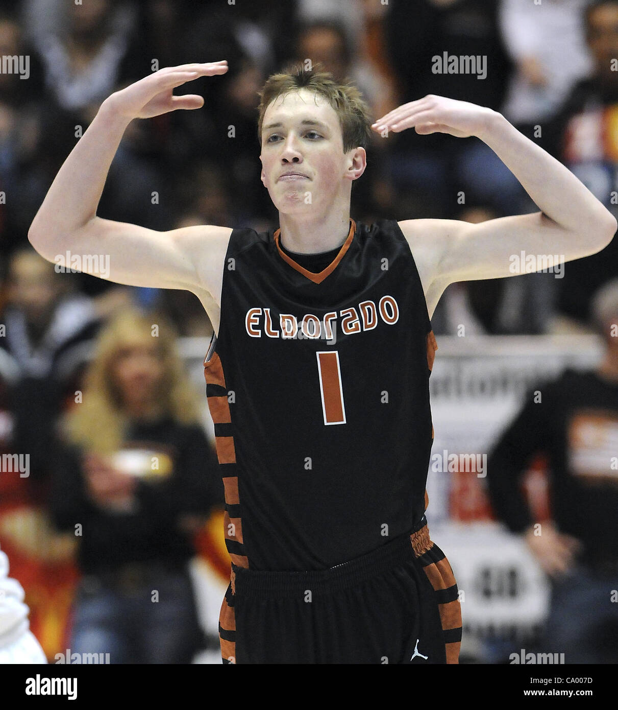 March 10, 2012 - Albuquerque, NM, U.S. - Cullen Neal celebrates after ...