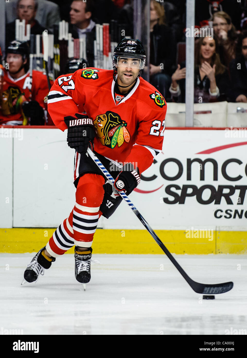 Mar. 09, 2012 - Chicago, Illinois, U.S - Chicago defenseman Johnny ...