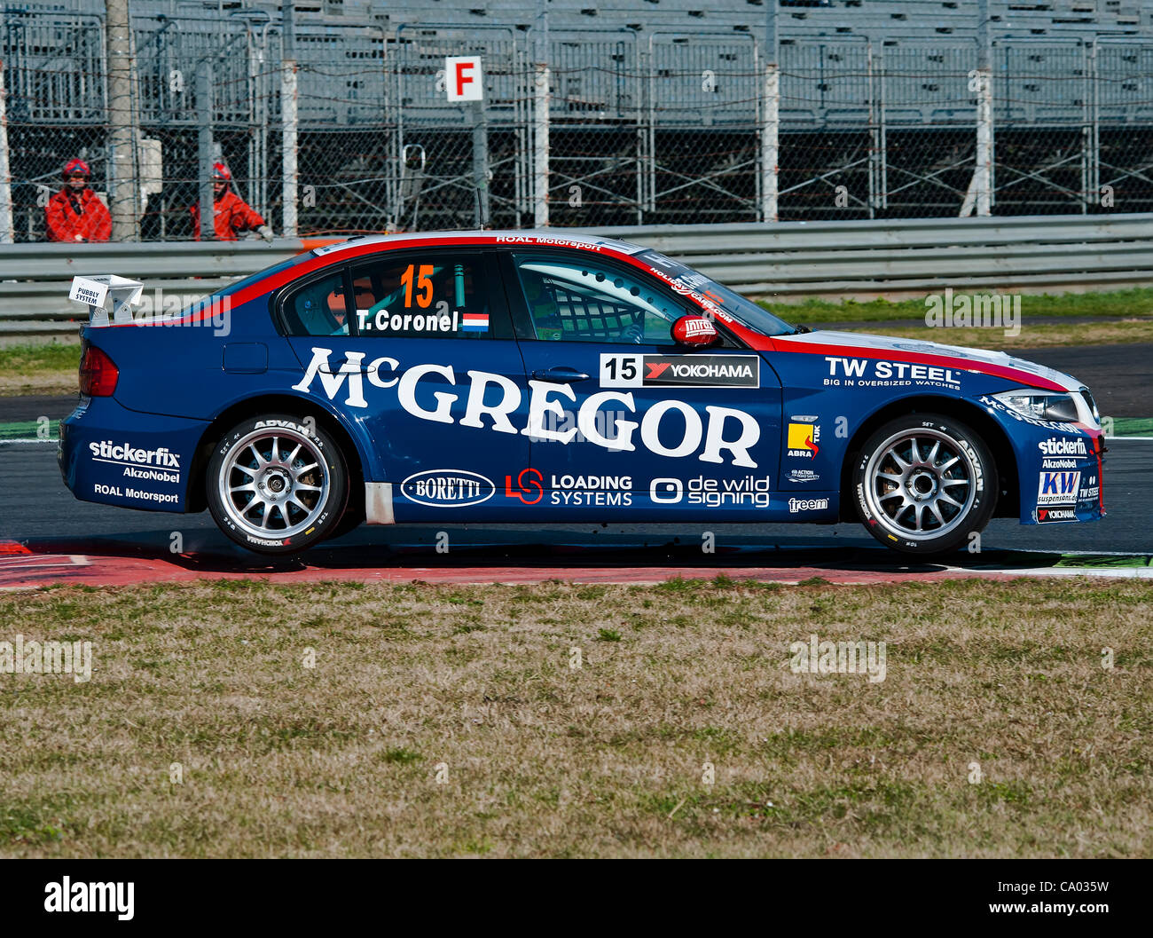 WTCC 2012 Race 1 Monza 11 th March 2012 Tom Coronel BMW jumps with all ...