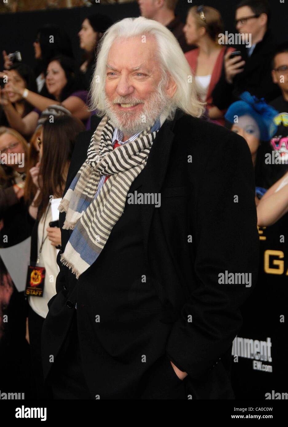 Donald Sutherland at arrivals for THE HUNGER GAMES Premiere, Nokia ...