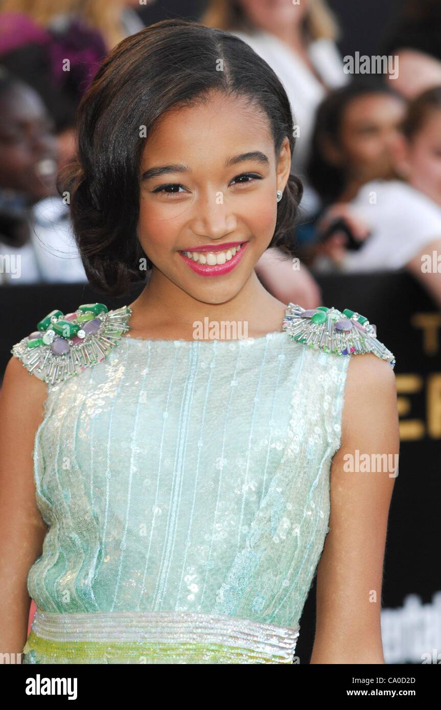 Amanda Stenberg at arrivals for THE HUNGER GAMES Premiere, Nokia ...