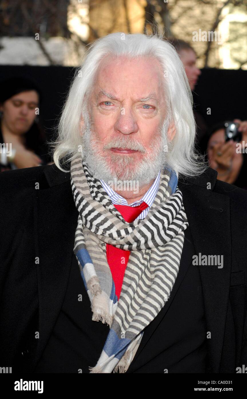 Donald Sutherland at arrivals for THE HUNGER GAMES Premiere, Nokia ...