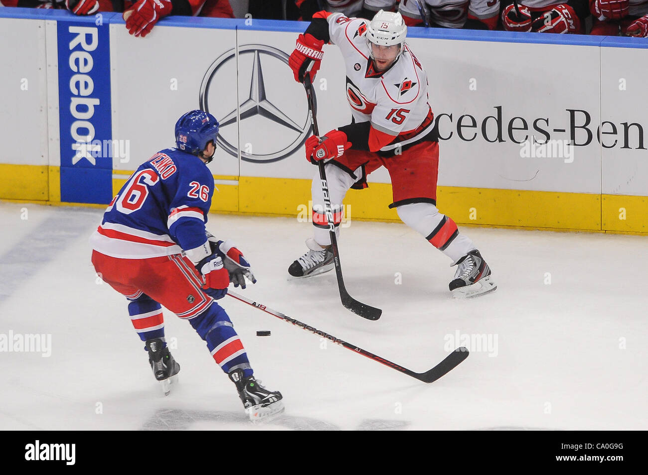 Mar. 13, 2012 - Newark, New Jersey, U.S. - Carolina Hurricanes center ...