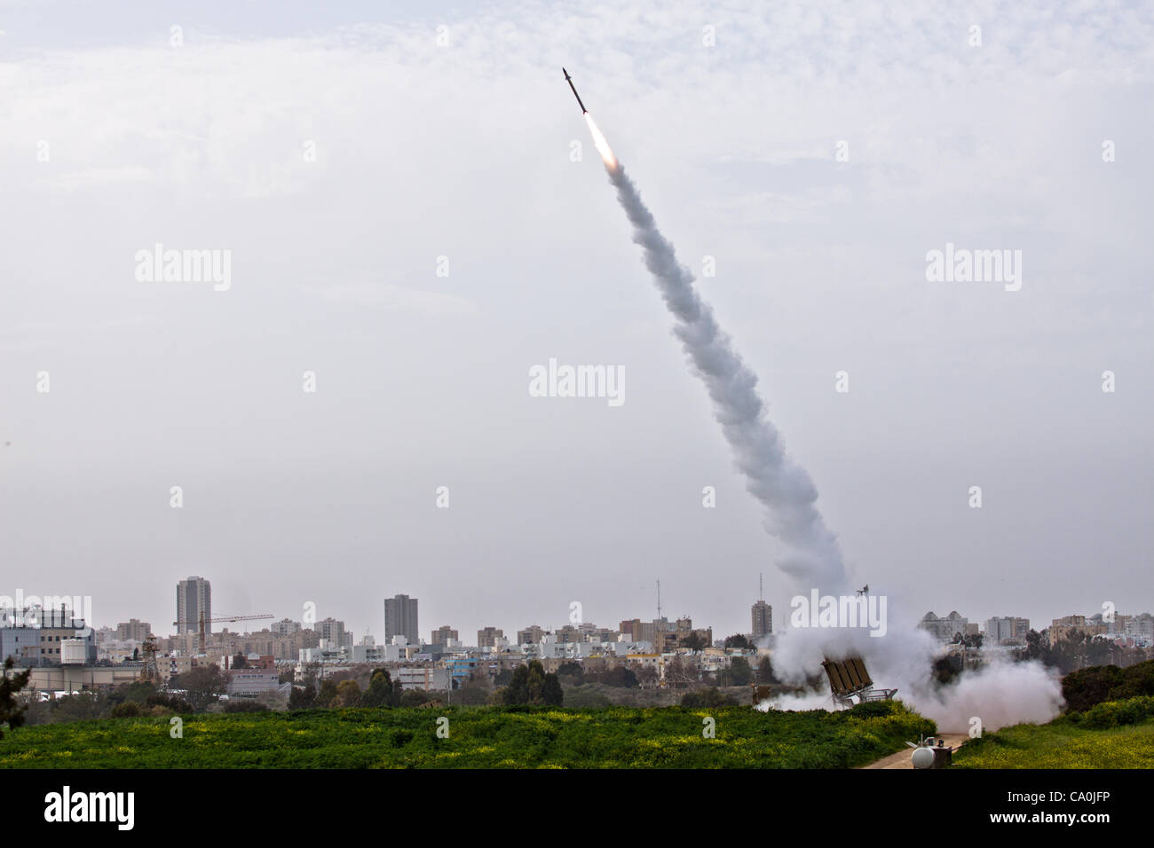 Iron Dome (Hebrew: Kipat Barzel‎) is a mobile air defense system developed by Rafael Advanced ...
