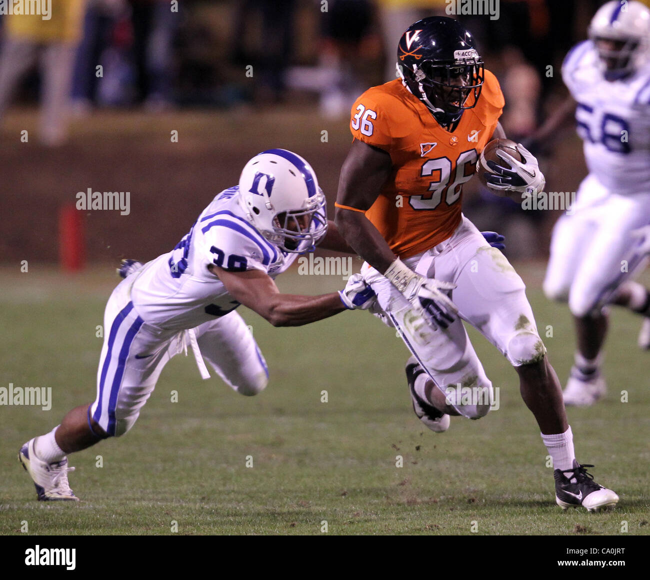 Nov. 12, 2011 - Charlottesville, Virginia, United States - Fullback Max ...