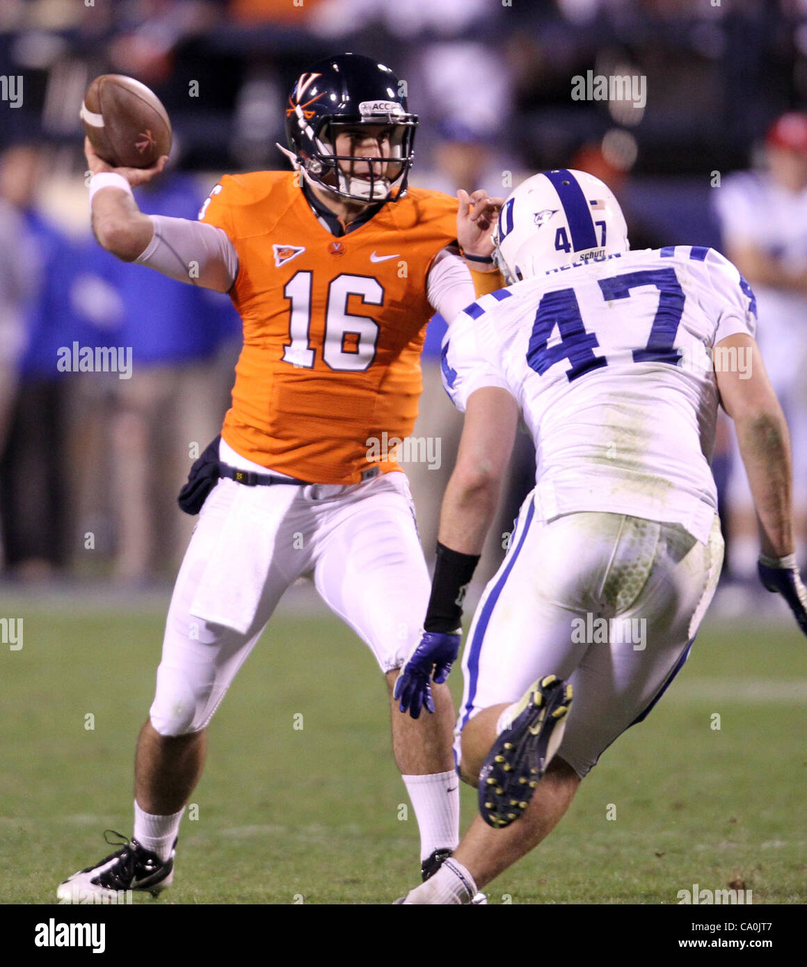 Nov. 12, 2011 - Charlottesville, Virginia, United States - Quarterback ...