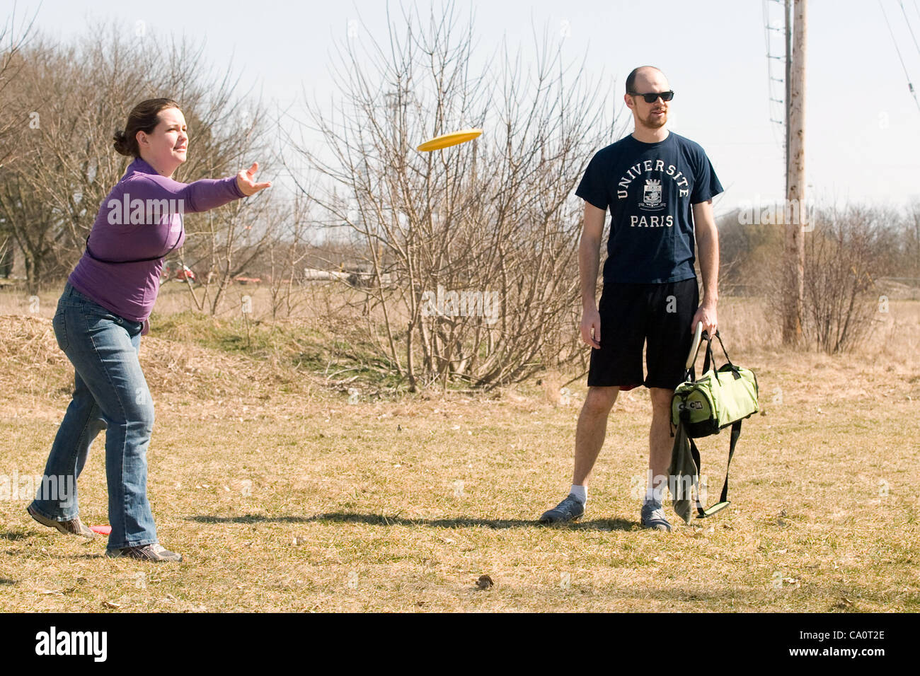 London Ontario, Canada - March 14, 2012. Meg Jarvis makes an approach ...
