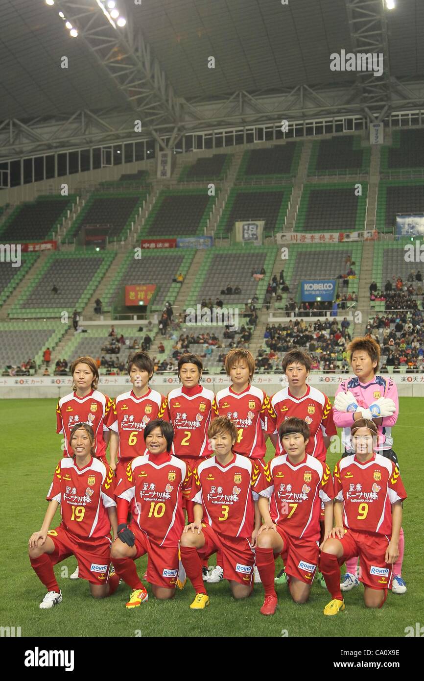 INAC Kobe Leonessa team group line-up, MARCH 15, 2012 - Football ...