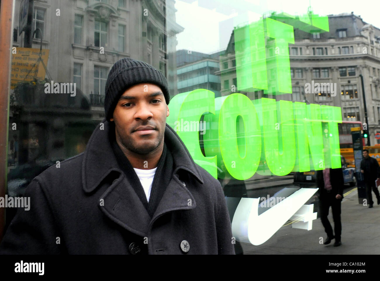 London, UK. 16/03/12. Disappointed Brandon Stevens who traveled from ...