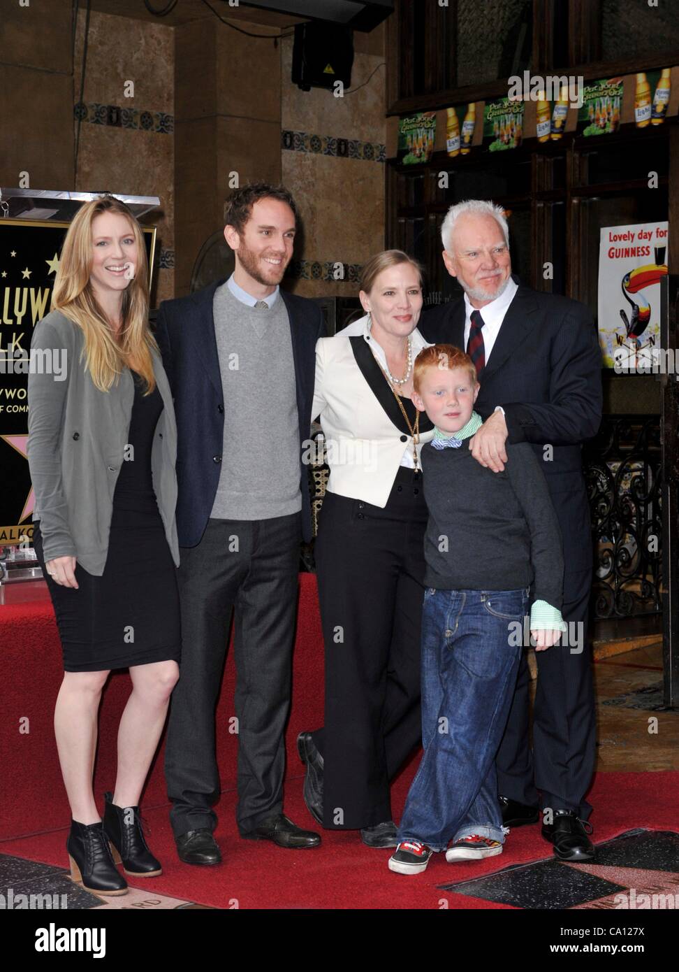 Malcolm Mcdowell, wife Kelly, son Beckett, family at the induction ...