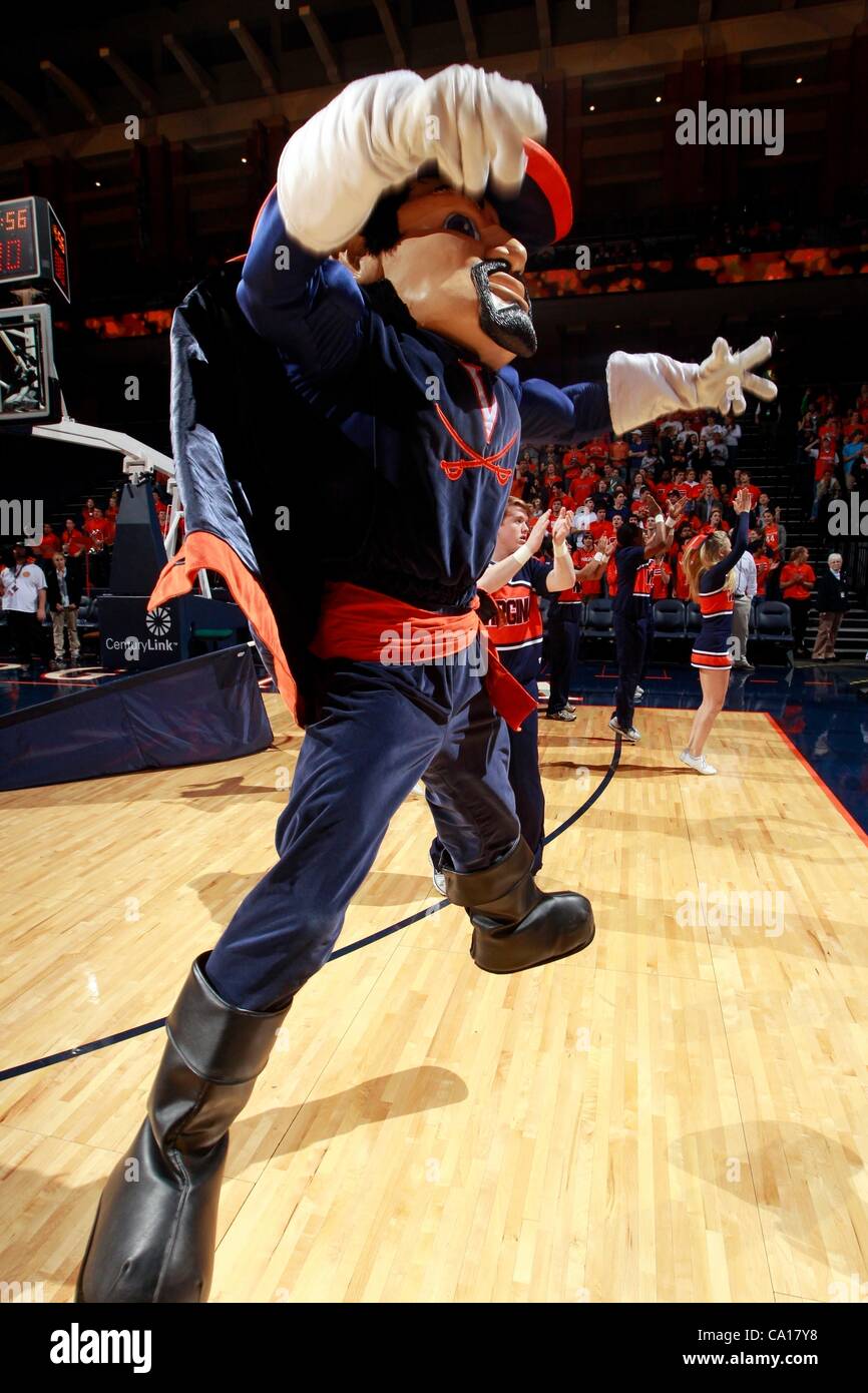 Virginia Cavaliers mascot during the game against the George Mason ...