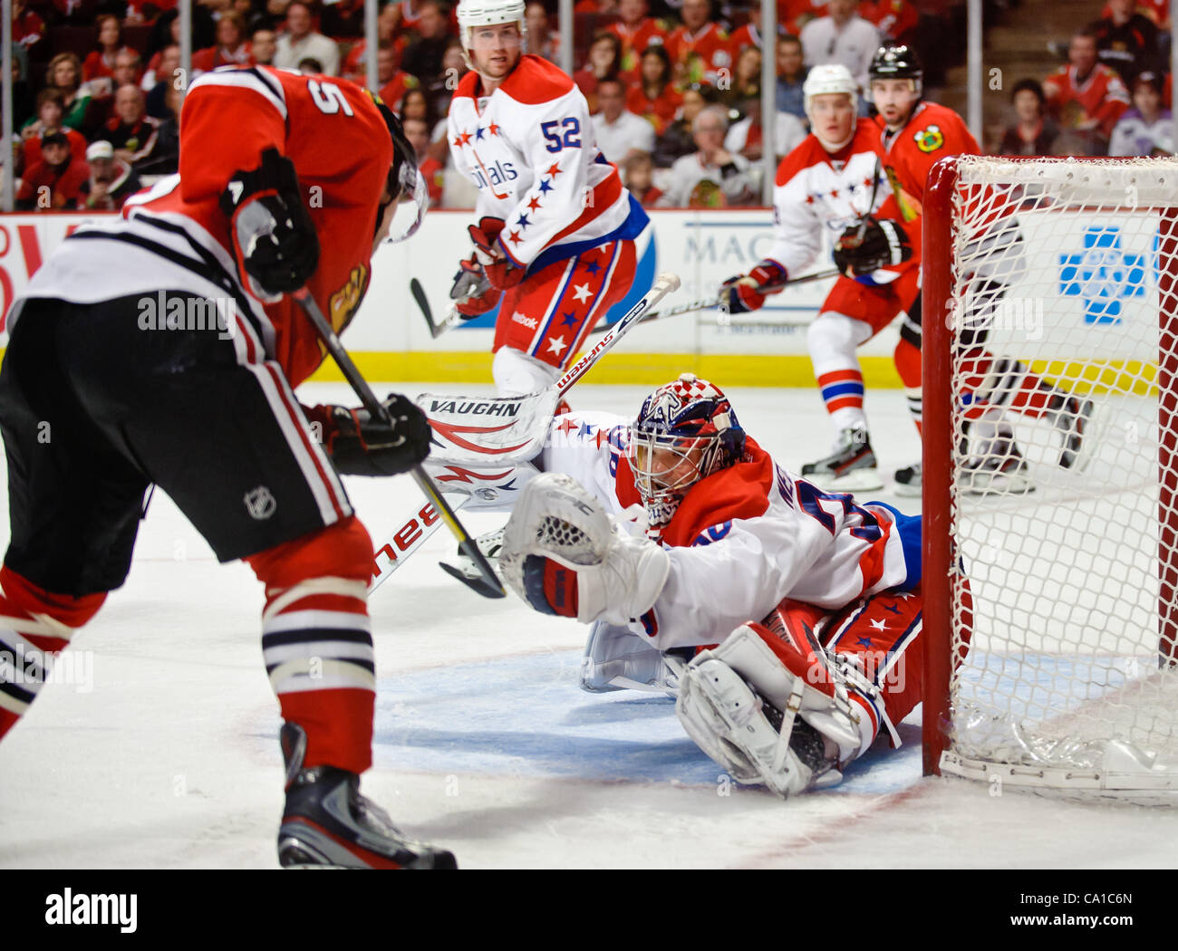 Mar. 18, 2012 - Chicago, Illinois, U.S - Washington goalie Michal ...