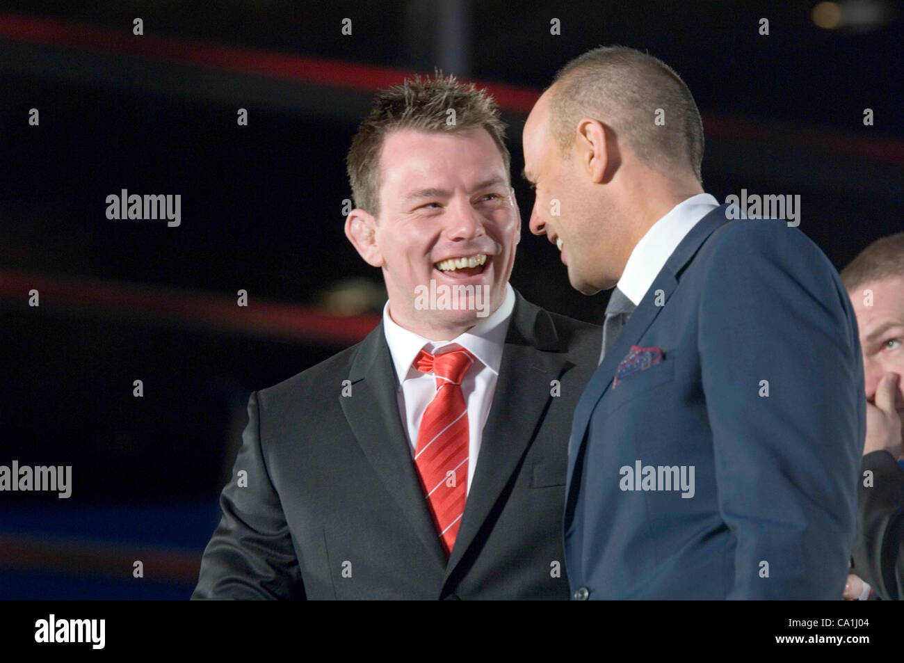 The Welsh rugby team celebrate winning the Grand Slam in the Six ...