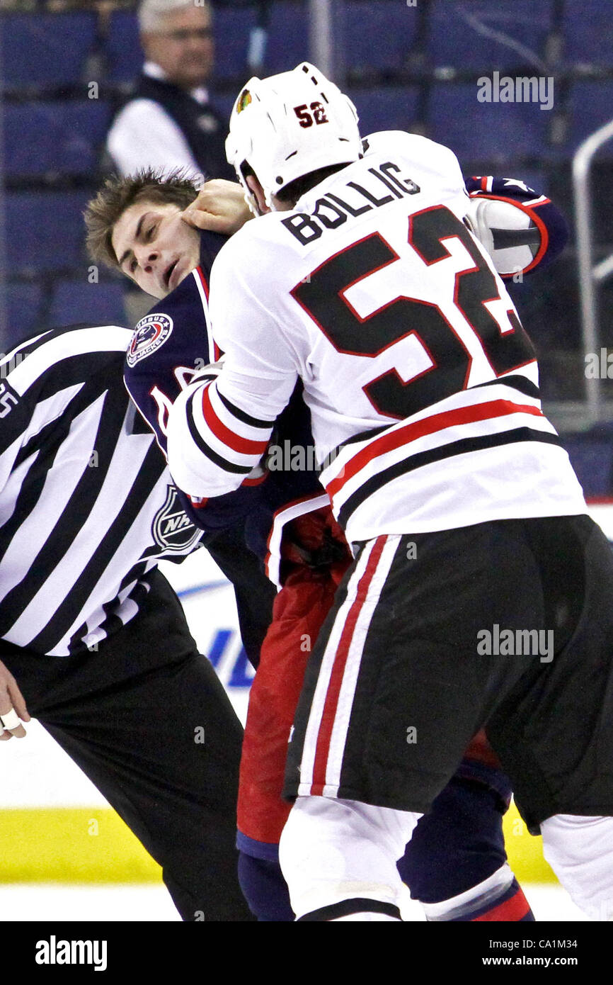 March 20, 2012 - Columbus, Ohio, U.S - Columbus Blue Jackets right wing ...