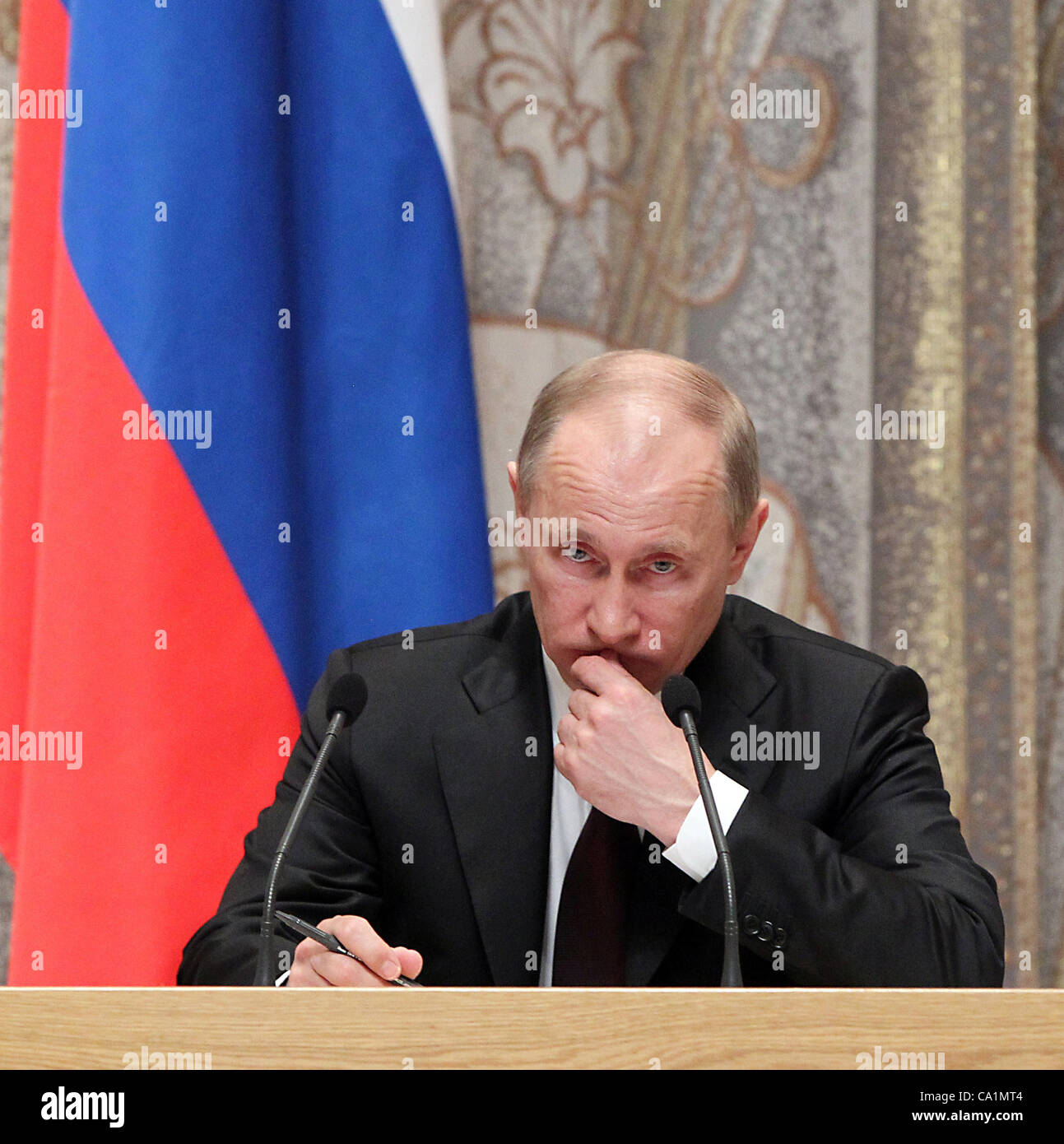 Russia - March 16.2012.Moscow,Russia. Pictured:Russias Prime Minister ...