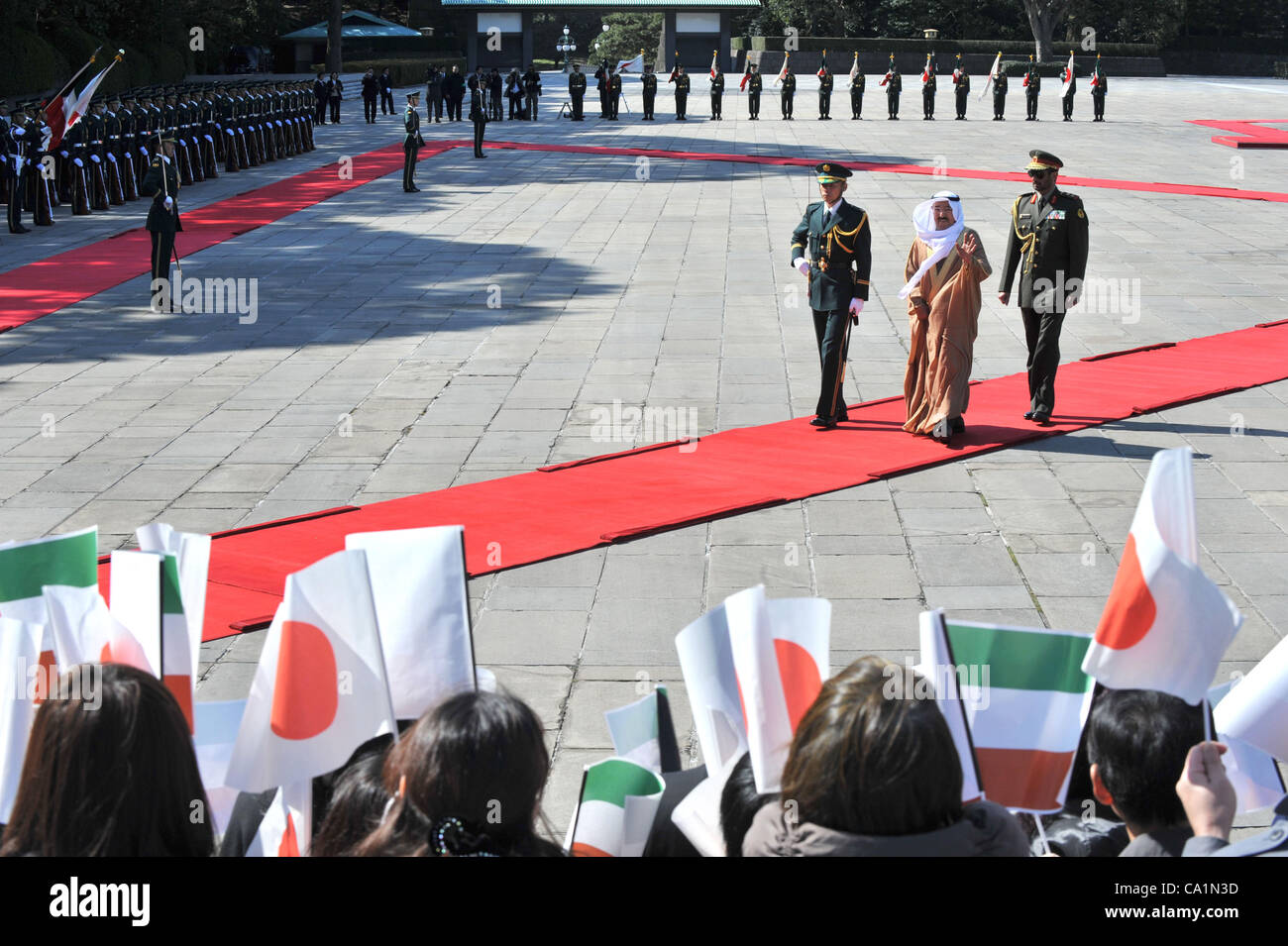 March 21, 2012 - Tokyo, Japan - Kuwait's ruler Sheikh Sabah al-Ahmad al ...