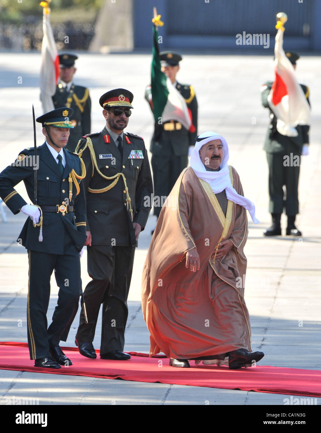 March 21, 2012 - Tokyo, Japan - Kuwait's ruler Sheikh Sabah al-Ahmad al ...