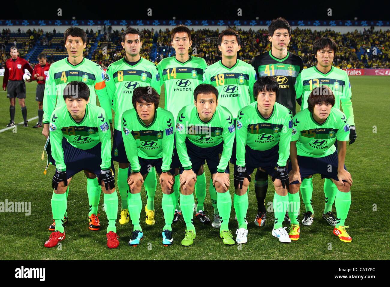 Jeonbuk Hyundai Motors Team Group Line-up (Hyundai), March 21, 2012 ...
