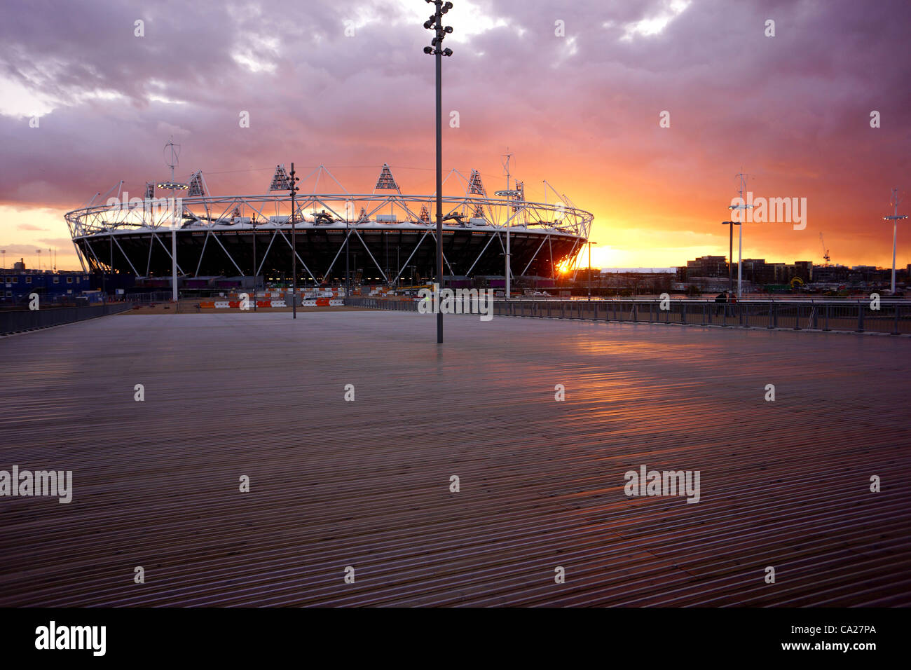 The Olympic Stadium, MARCH 7, 2012 : A general view of the Olympic ...
