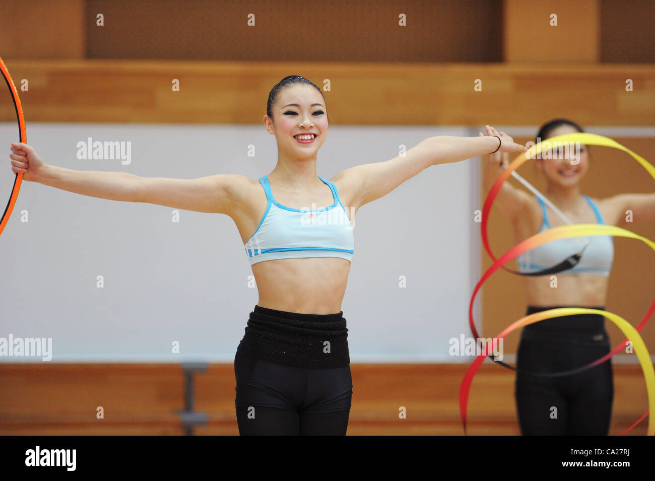 Natsuki Fukase, MARCH 23, 2012 - Rhythmic Gymnastics : Japanese Rhythmic Gymnastics Team "FAIRY ...