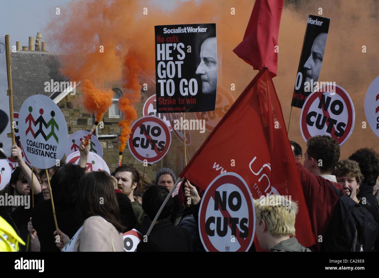 Troon, UK. 24/3/12 "Youth Fight for Jobs" protest march organised by ...