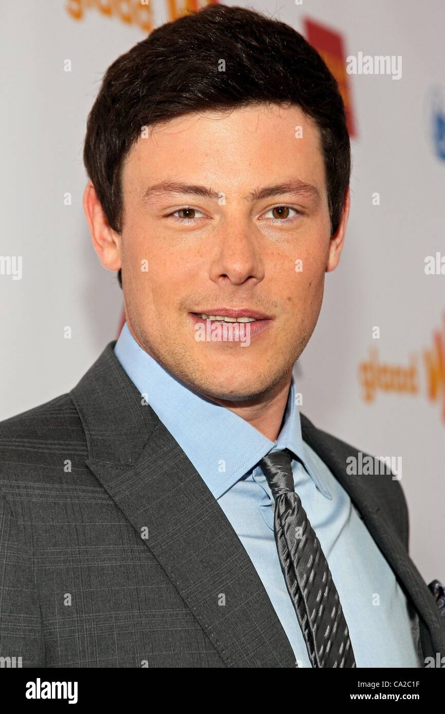 Cory Monteith at arrivals for 23rd Annual GLAAD Media Awards in NYC ...