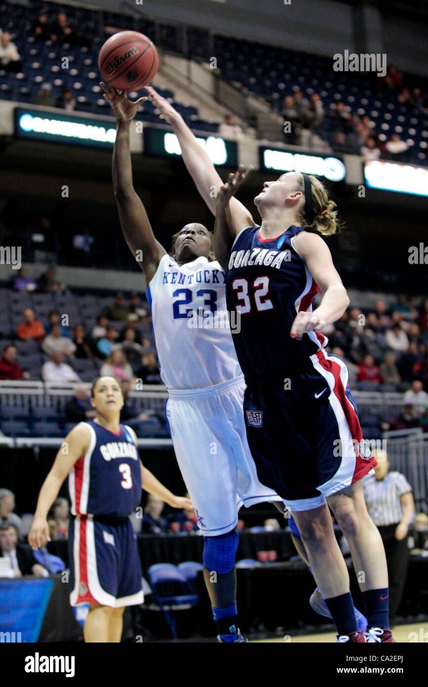 March 25, 2012 - Kingston, R.I, US - Gonzaga's Kayla Standish (32 ...