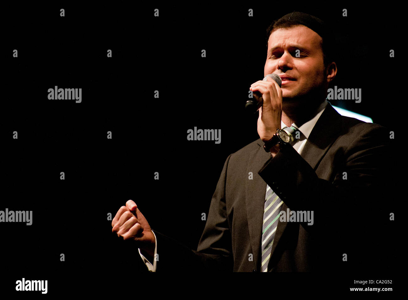 Vocalist Ohad Moskowitz performs in Rainbow Of Music presented by the ...