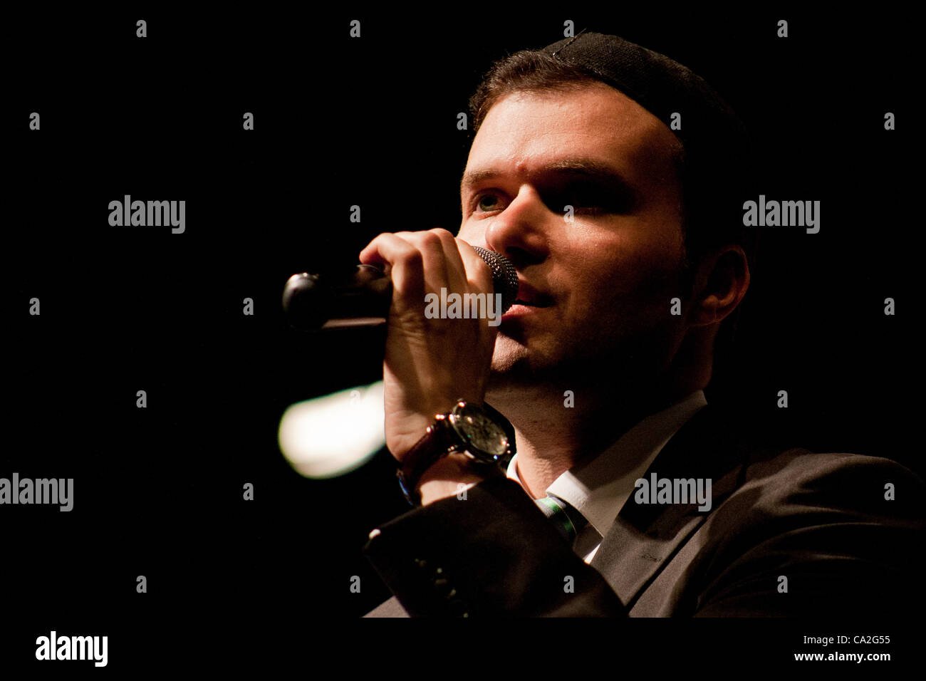 Vocalist Ohad Moskowitz performs in Rainbow Of Music presented by the ...