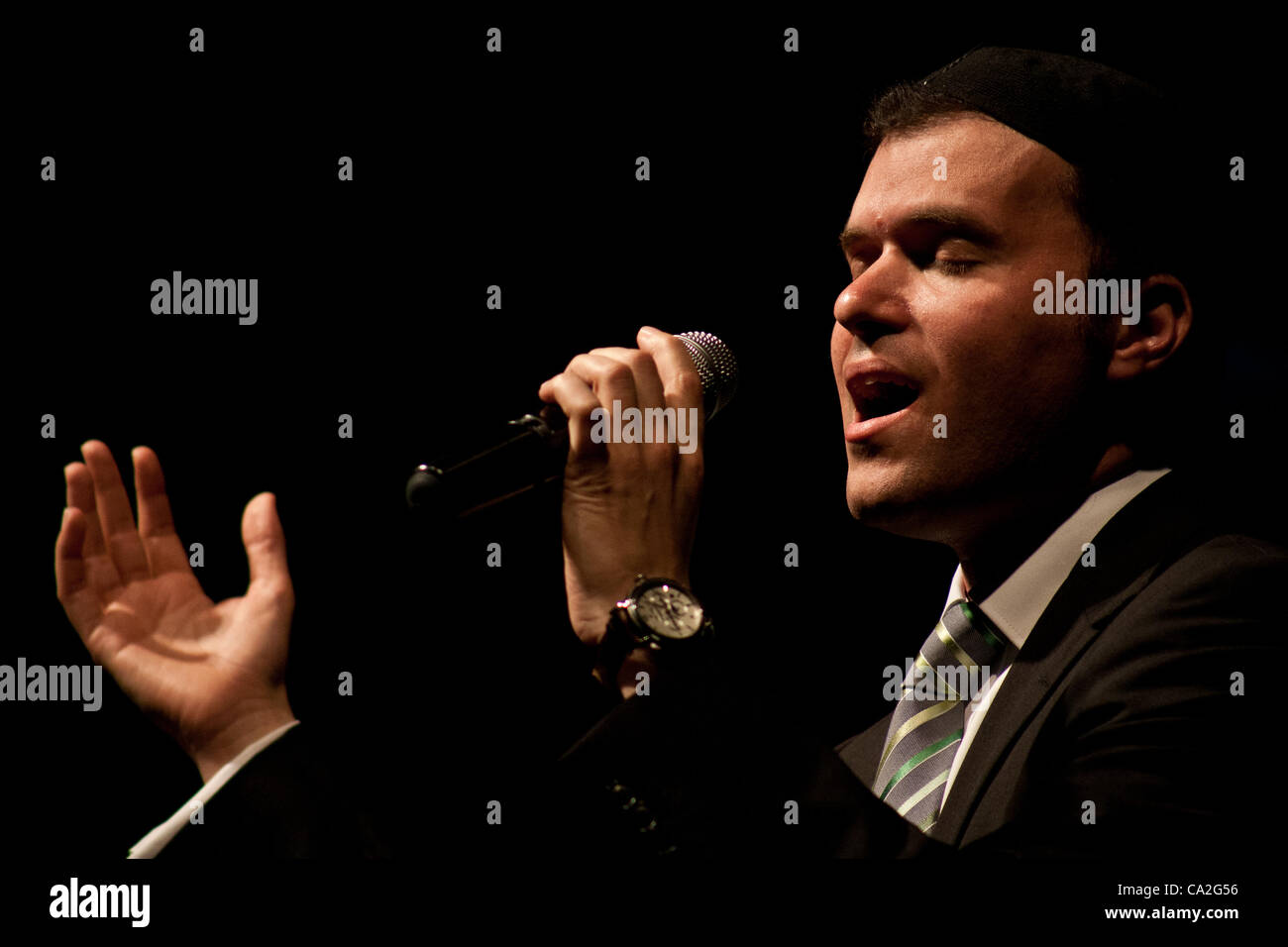 Vocalist Ohad Moskowitz performs in Rainbow Of Music presented by the ...