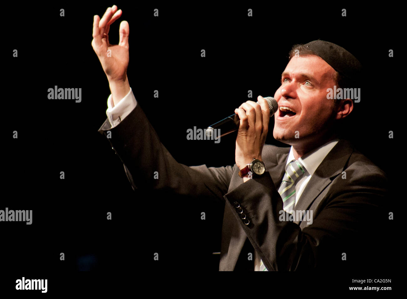 Vocalist Ohad Moskowitz performs in Rainbow Of Music presented by the ...