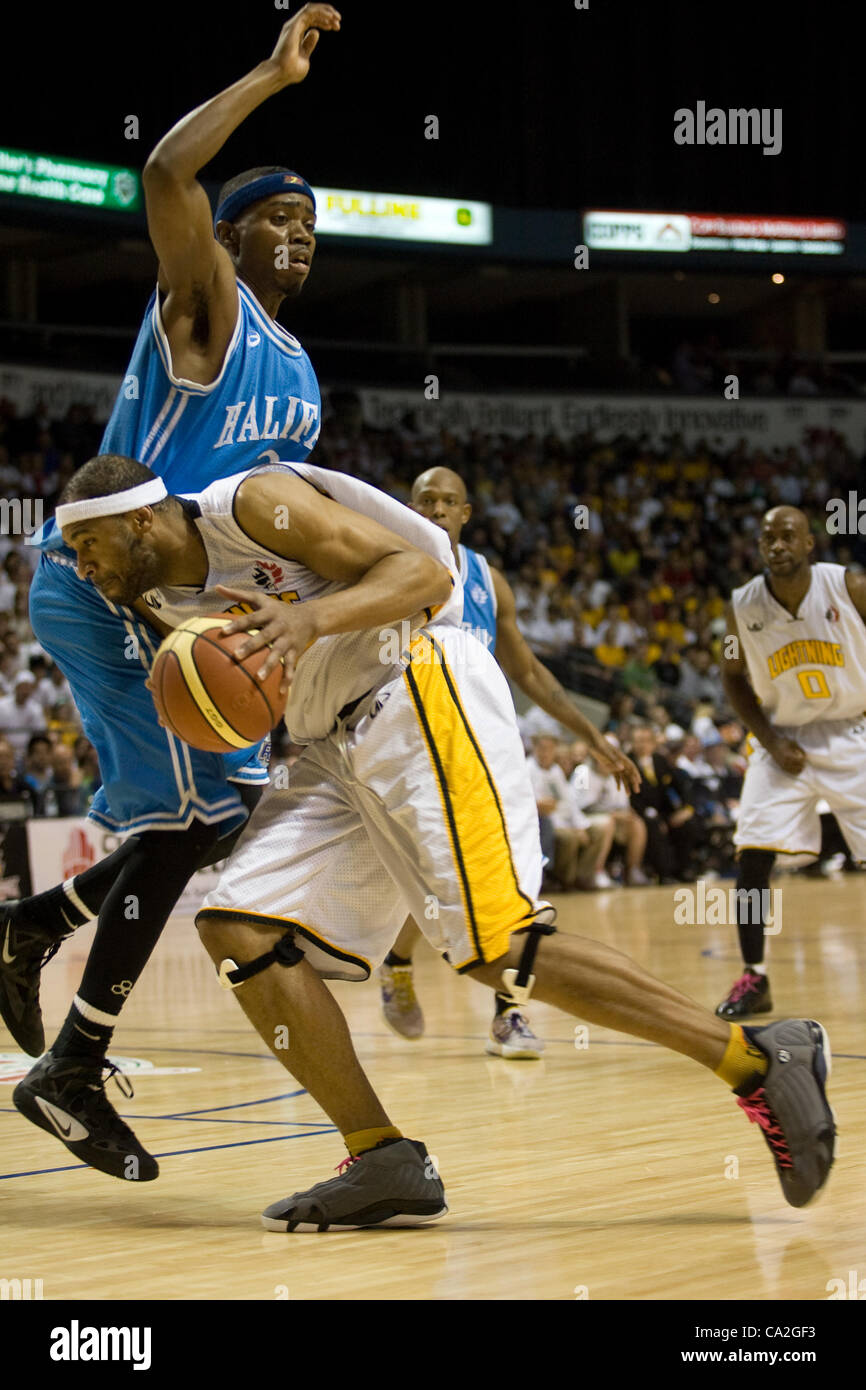 London Ontario, Canada - March 25, 2012. London Lightning player Rodney ...