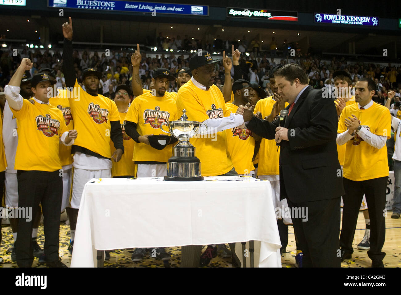 London Ontario, Canada - March 25, 2012. The London Lightning defeated ...
