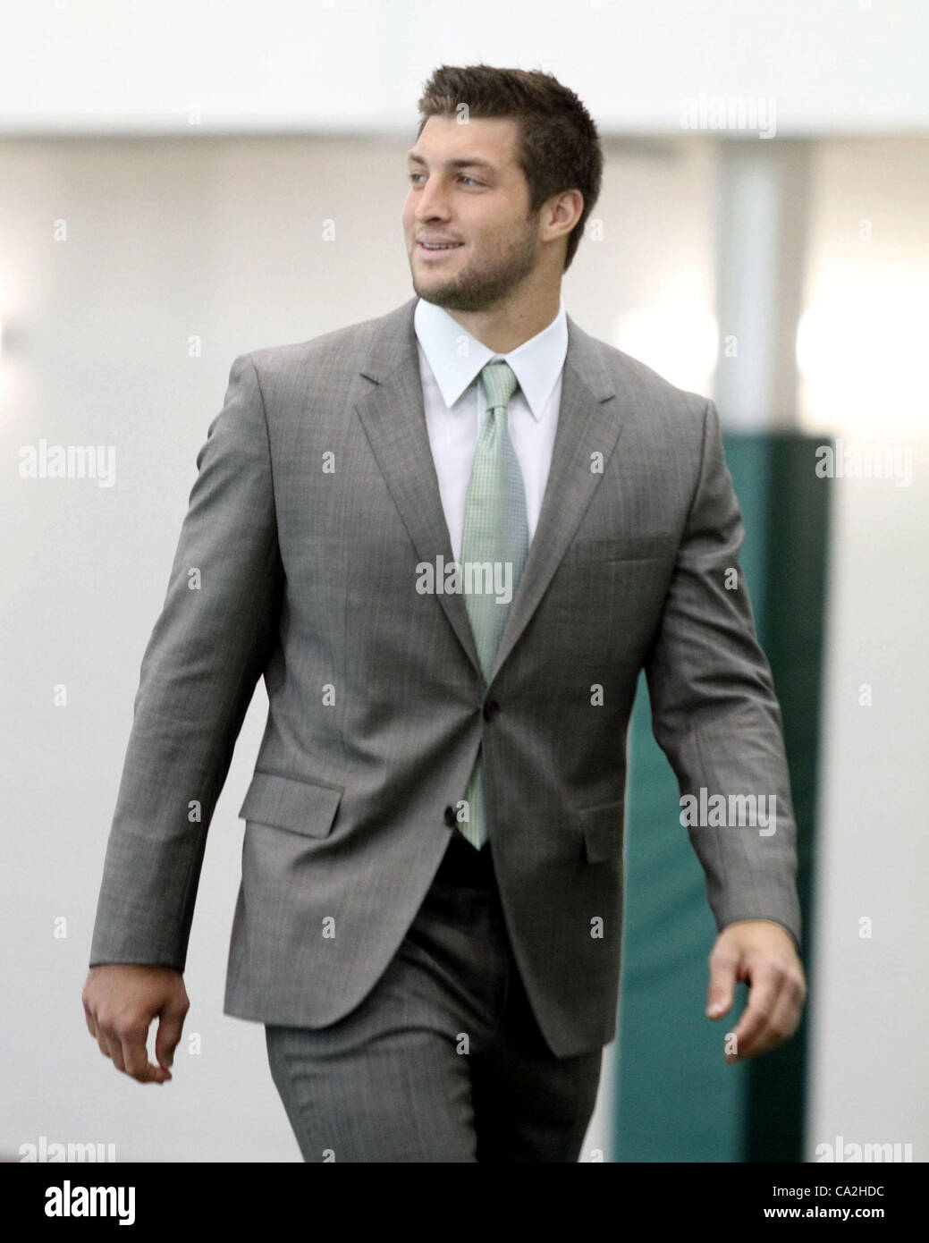 March 26, 2012 - Florham Park, New York, U.S. - Football player TIM ...