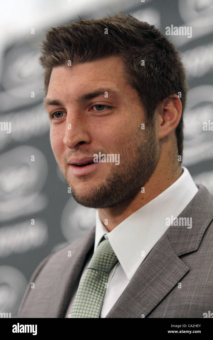 March 26, 2012 - Florham Park, New York, U.S. - Football player TIM ...