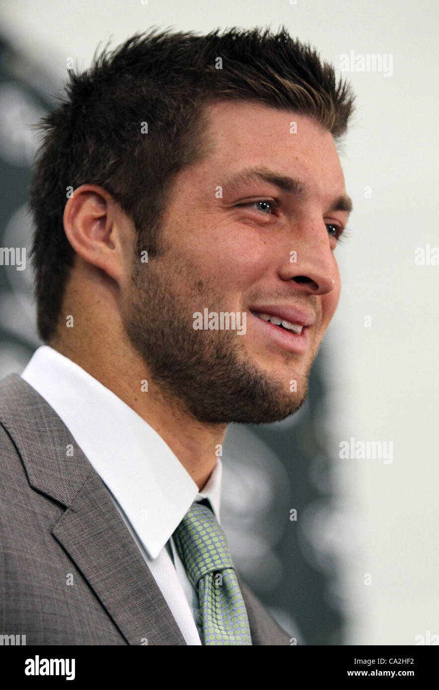 March 26, 2012 - Florham Park, New York, U.S. - Football player TIM ...