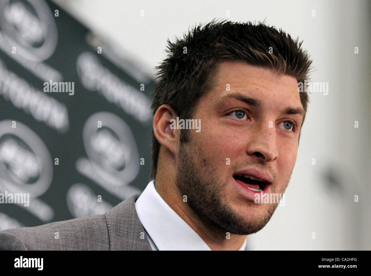 March 26, 2012 - Florham Park, New York, U.S. - Football player TIM ...