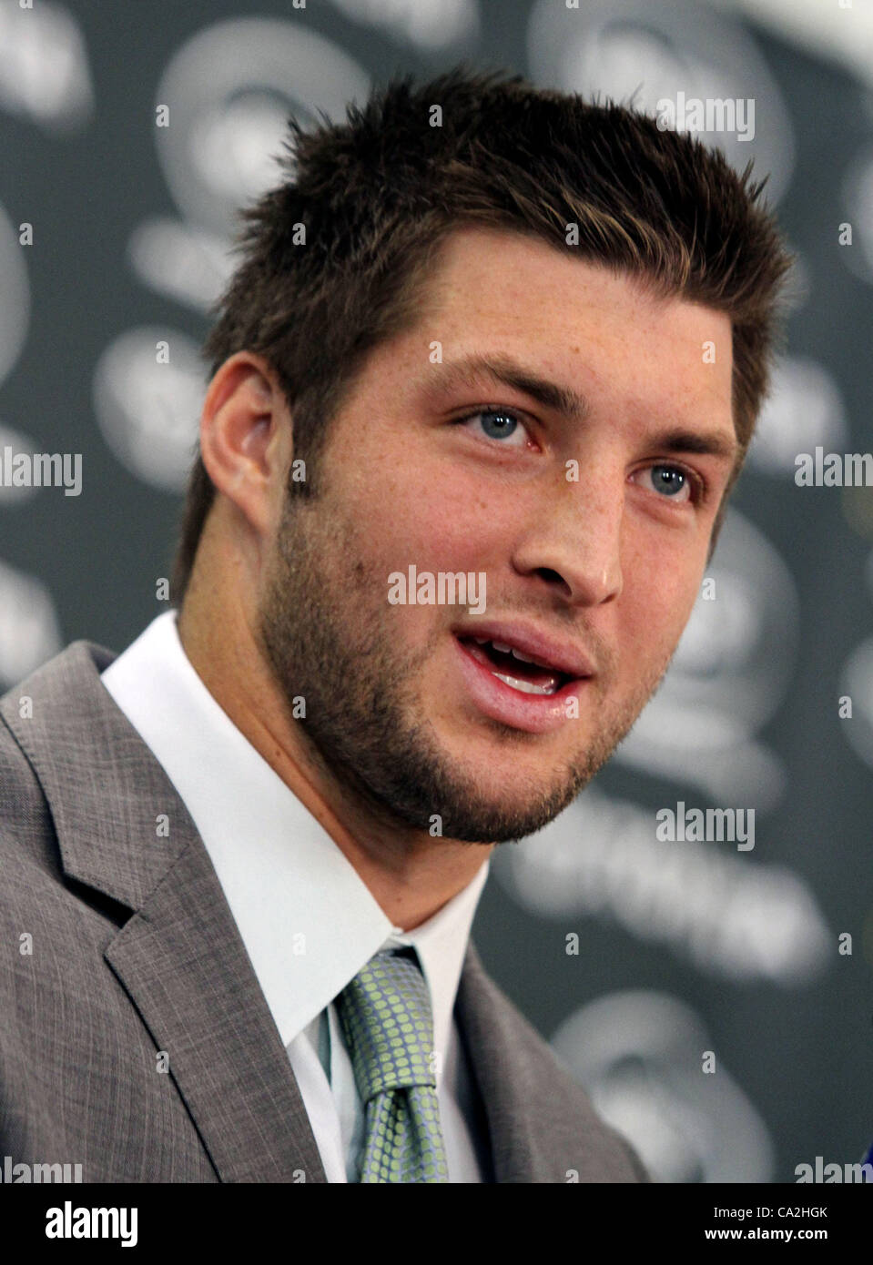 March 26, 2012 - Florham Park, New York, U.S. - Football player TIM ...