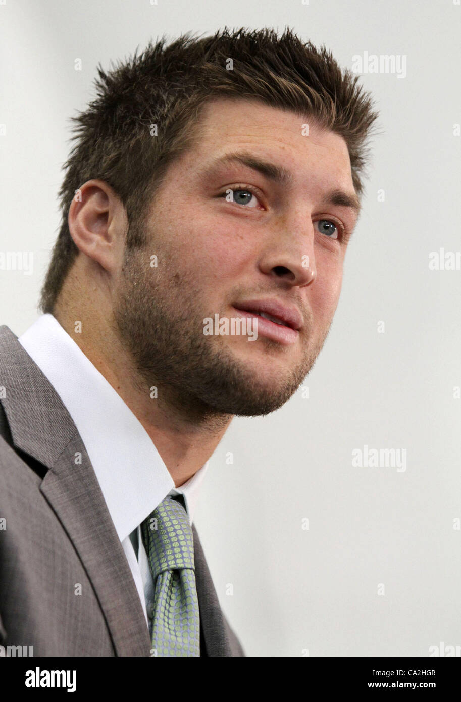 March 26, 2012 - Florham Park, New York, U.S. - Football player TIM ...