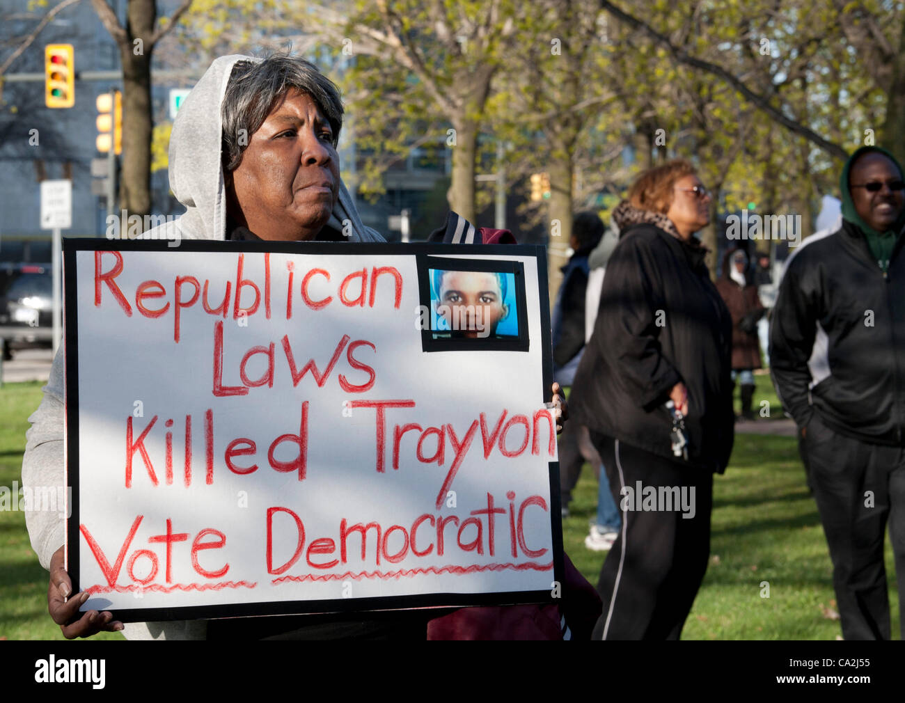 Detroit, Michigan - A rally urging justice for Trayvon Martin, the ...