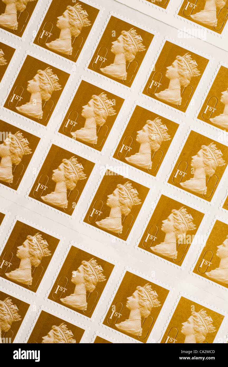 A sheet of first-class postage stamp.They will rise 30% in price from ...
