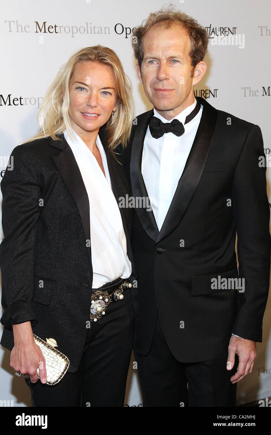 Anne-Sophie d'Everlange, Paul Deneve at arrivals for Metropolitan Opera ...