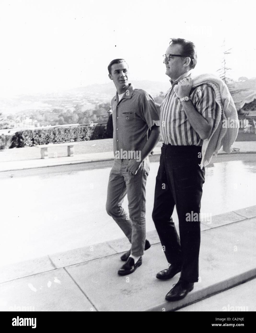 STEVEN ALLEN with son Brian Allen at home (Credit Image: Â© Win-Muldrow ...