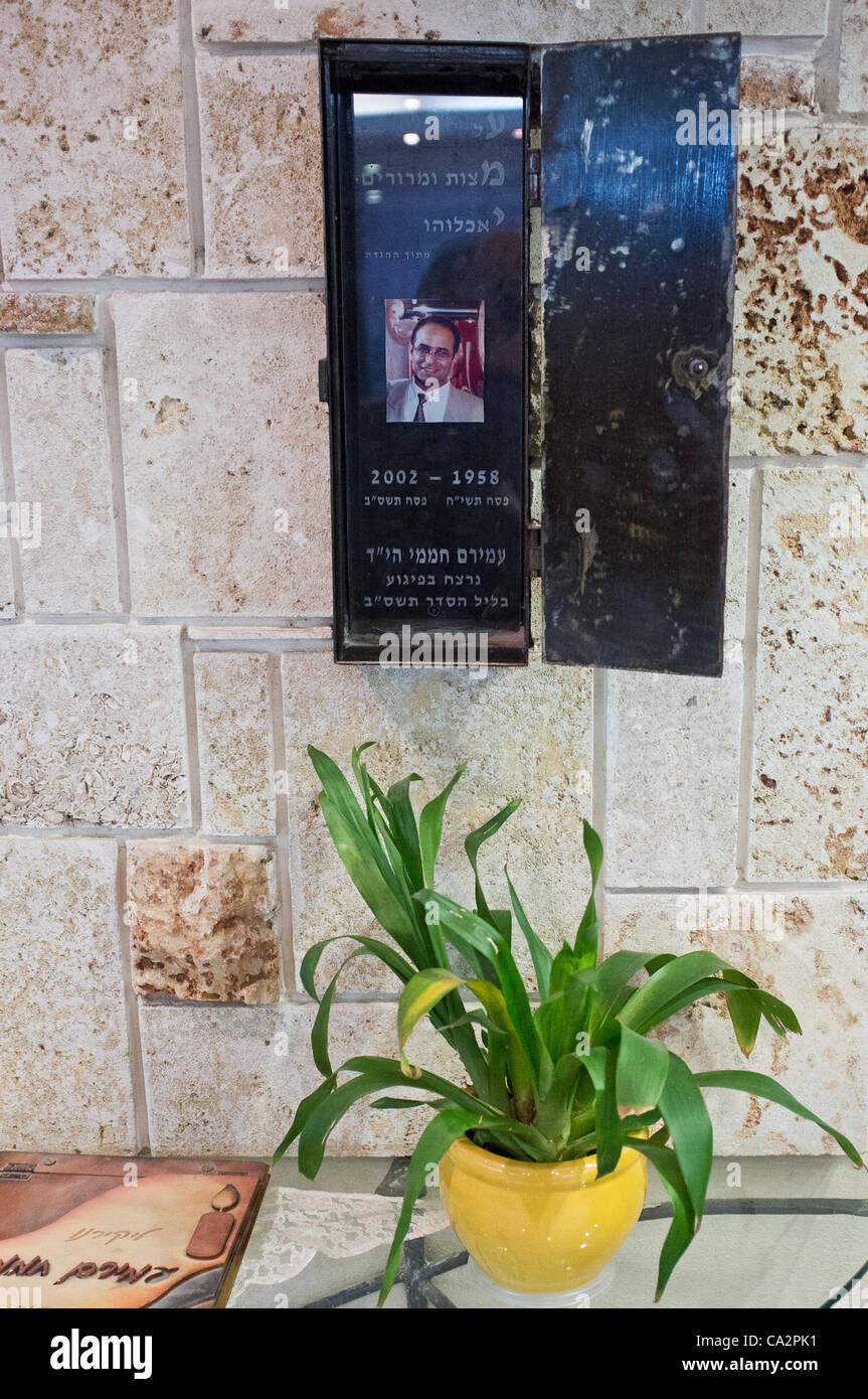 A small memorial corner in the lobby of the Park Hotel commemorates ...