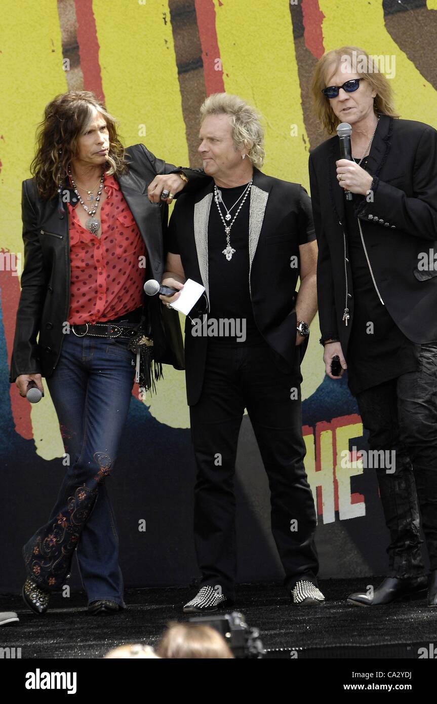 Steven Tyler, Joey Kramer, Tom Hamilton in attendance for AEROSMITH ...