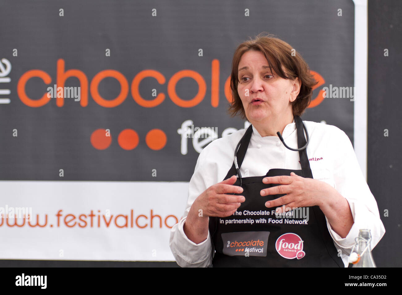 London, UK, 30032012. (Pictured) Cooking demonstration by Valentina ...