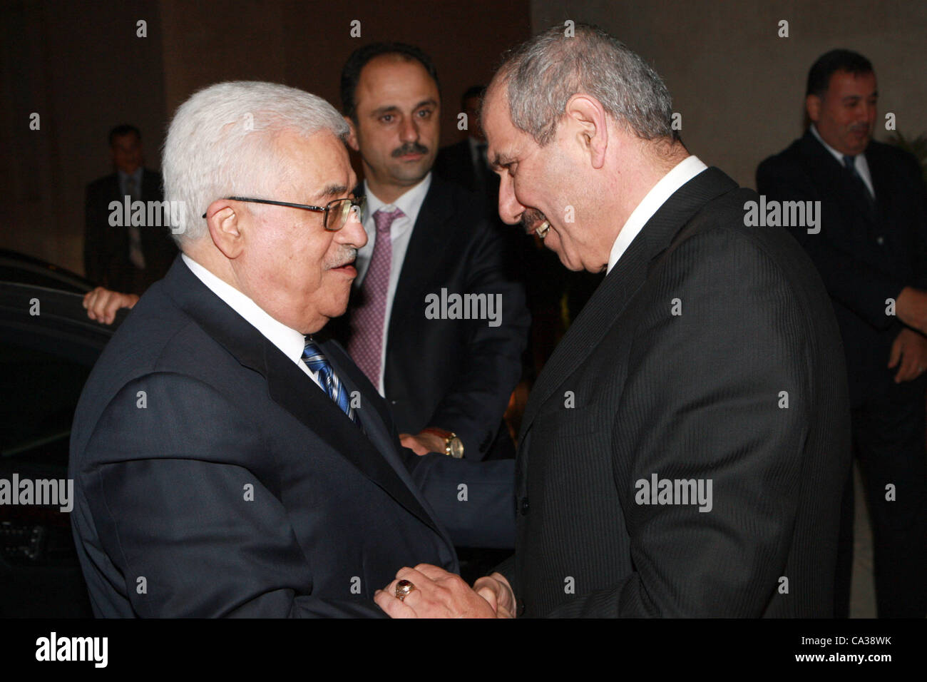 Feb. 3, 2008 - Jordan - Palestinian President, Mahmoud Abbas (Abu Mazen ...
