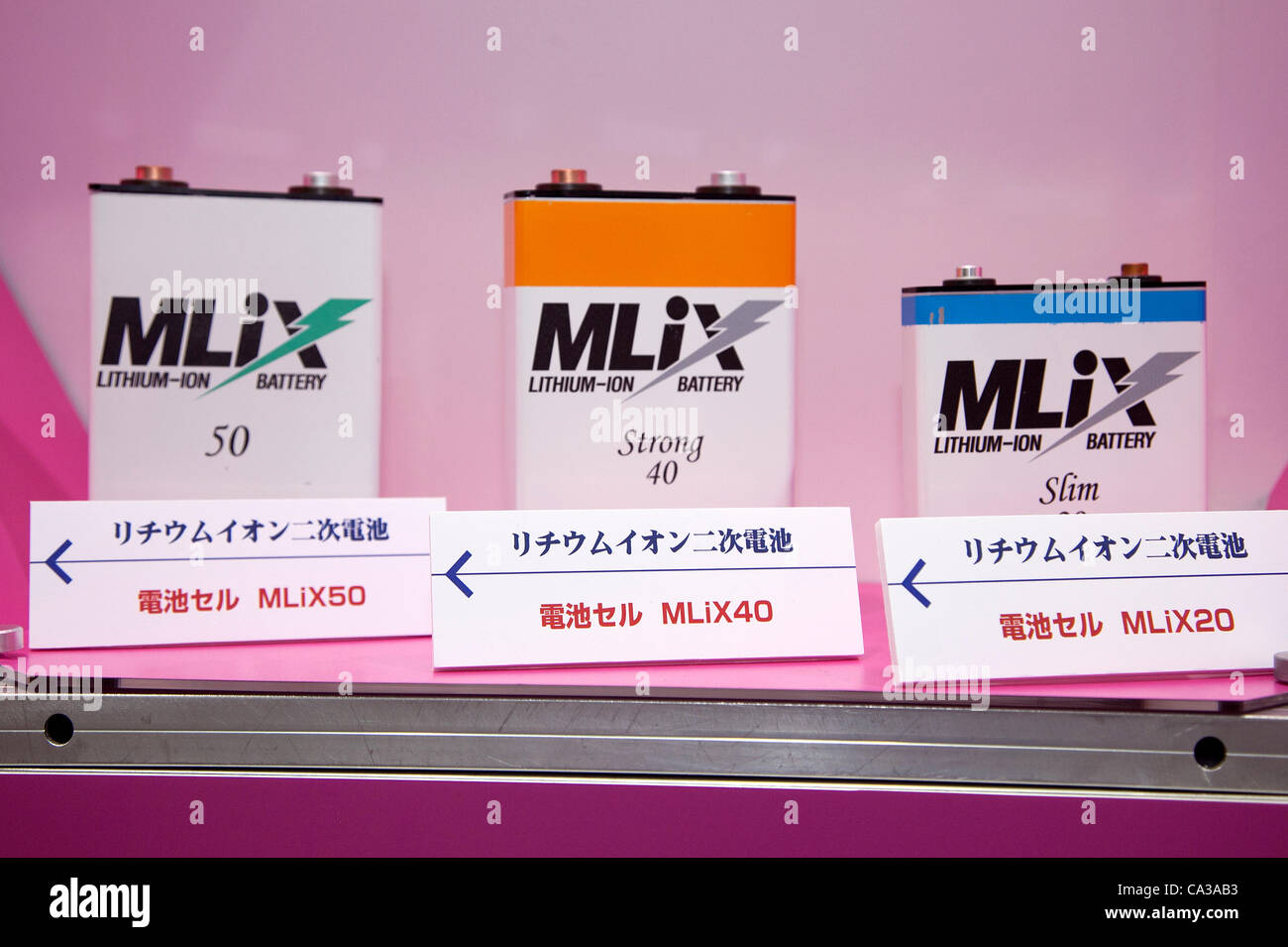 May 131, 2012, Tokyo, Japan - A Lithium-ion batteries. The Smart Grid ...