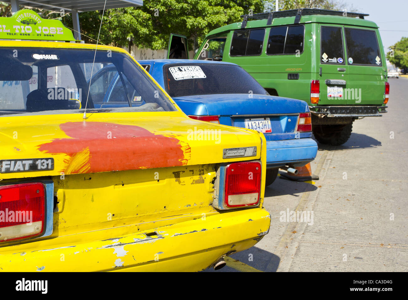 May 18, 2012 - La Vela De Coro, Falcon, Venezuela - Cars parked on ...